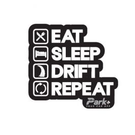 Eat Sleep Car Sticker | 6x2 inches