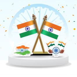 Indian Flag for Dashboard | Tricolour car sticker | Unity car sticker