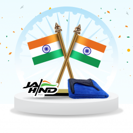 Microfiber cloth 600 GSM | Indian flag for dashboard | Jai Hind car sticker